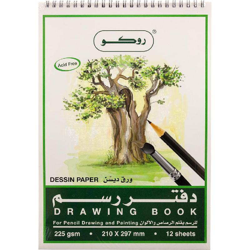 Roco Drawing Pad for Pencil, Drawing, and Painting White A4 - Jarir ...