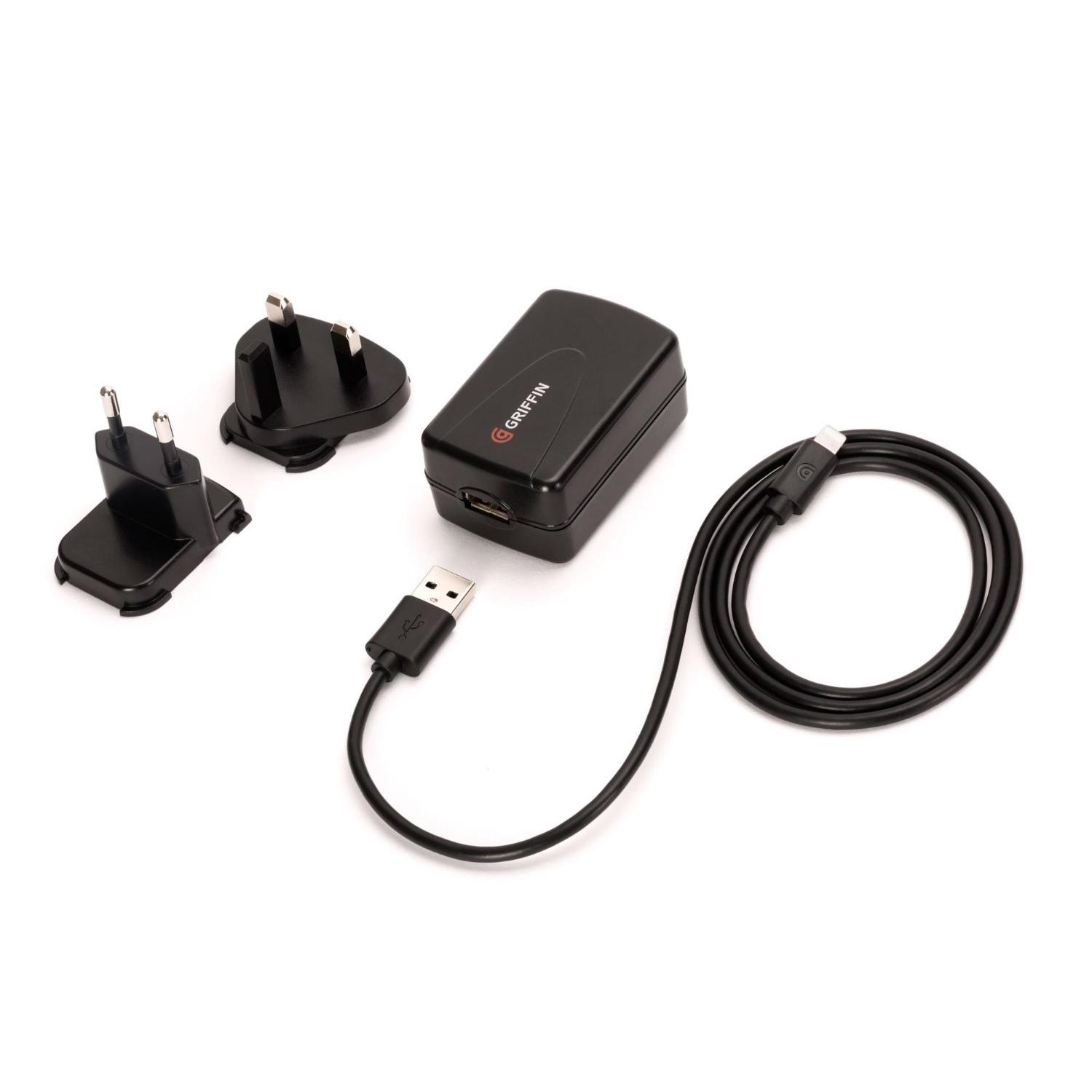 Griffin PowerBlock AC Charger, 5 Volts, Single Lightning Port, Black