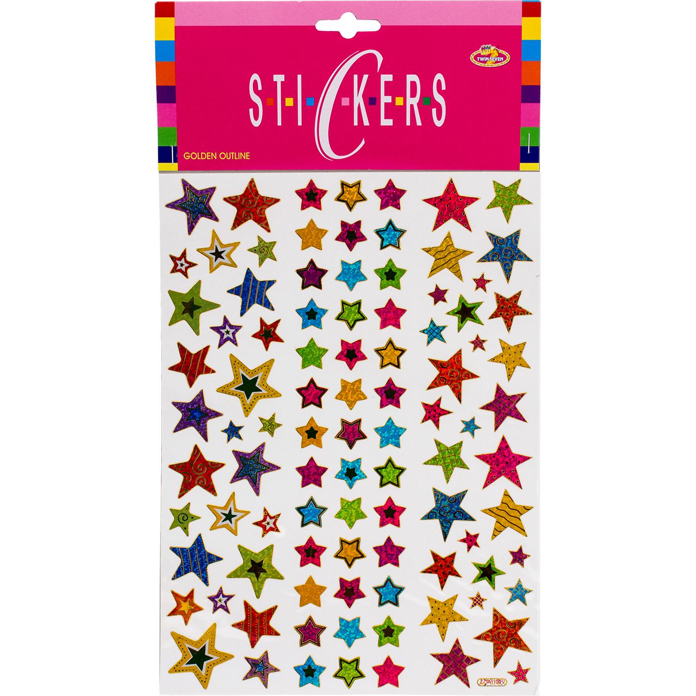 Golden Outline Stars Sticker - Jarir Bookstore Qatar