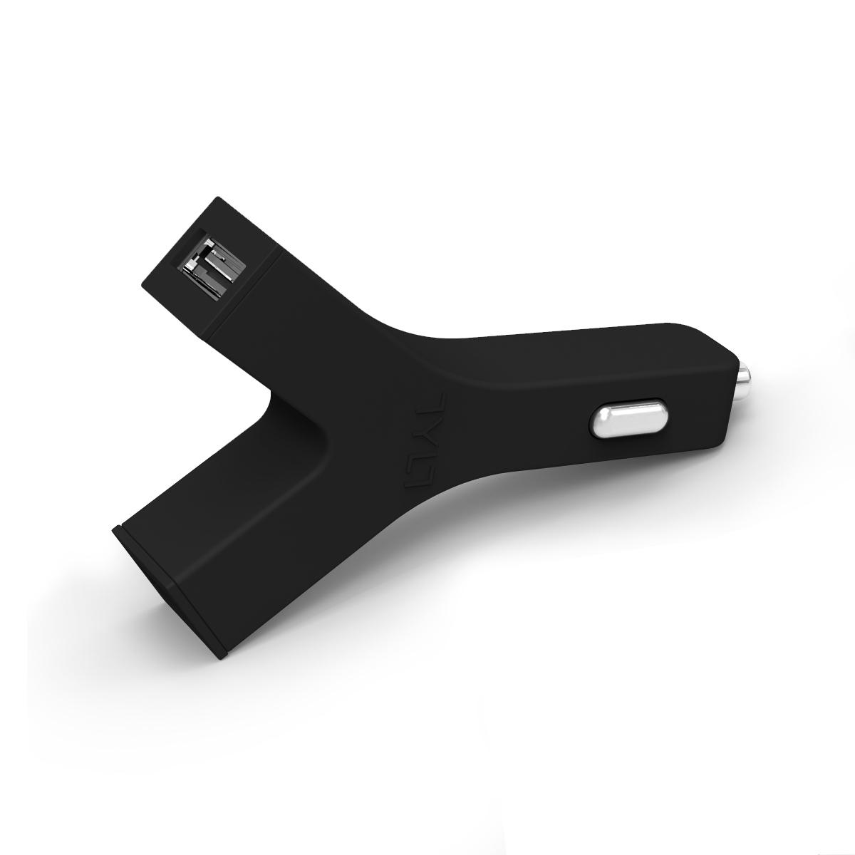 TYLT Y-Charge Car Charger, Dual USB, Black