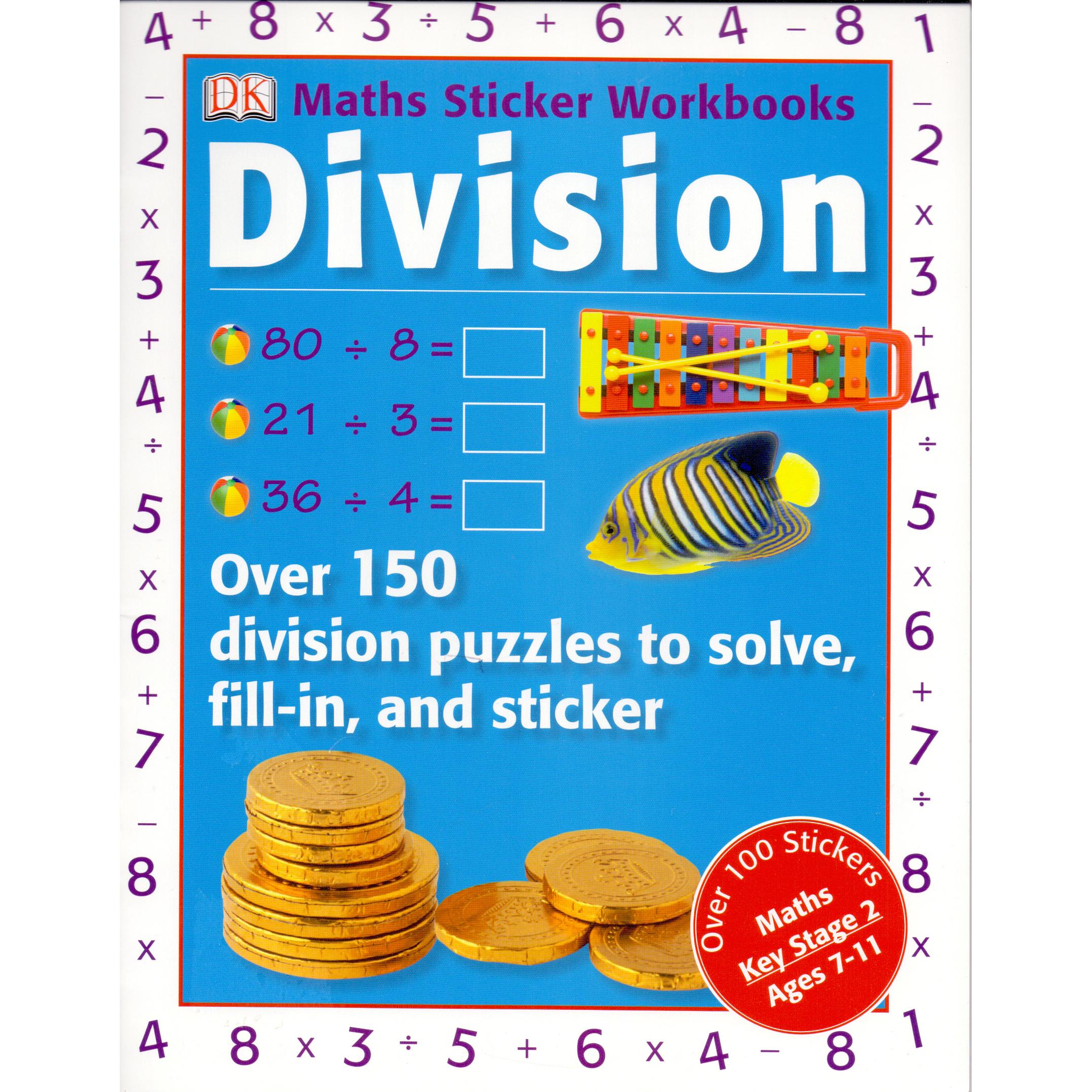 Division, Key Stage 2 Maths Sticker Workbooks - مكتبة جرير السعودية