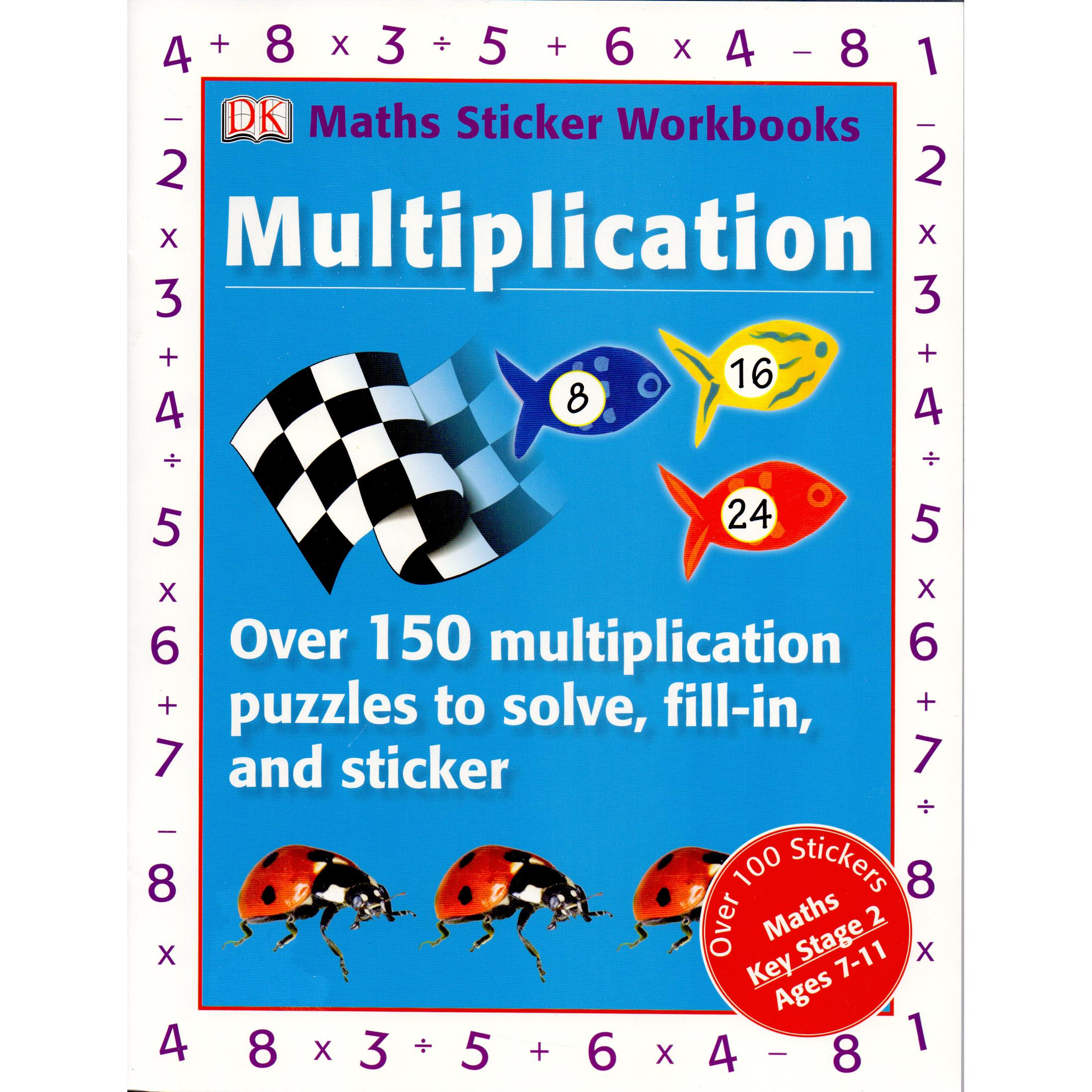 Multiplication DK Maths Sticker Workbooks Wendy Clemson - Jarir.com KSA