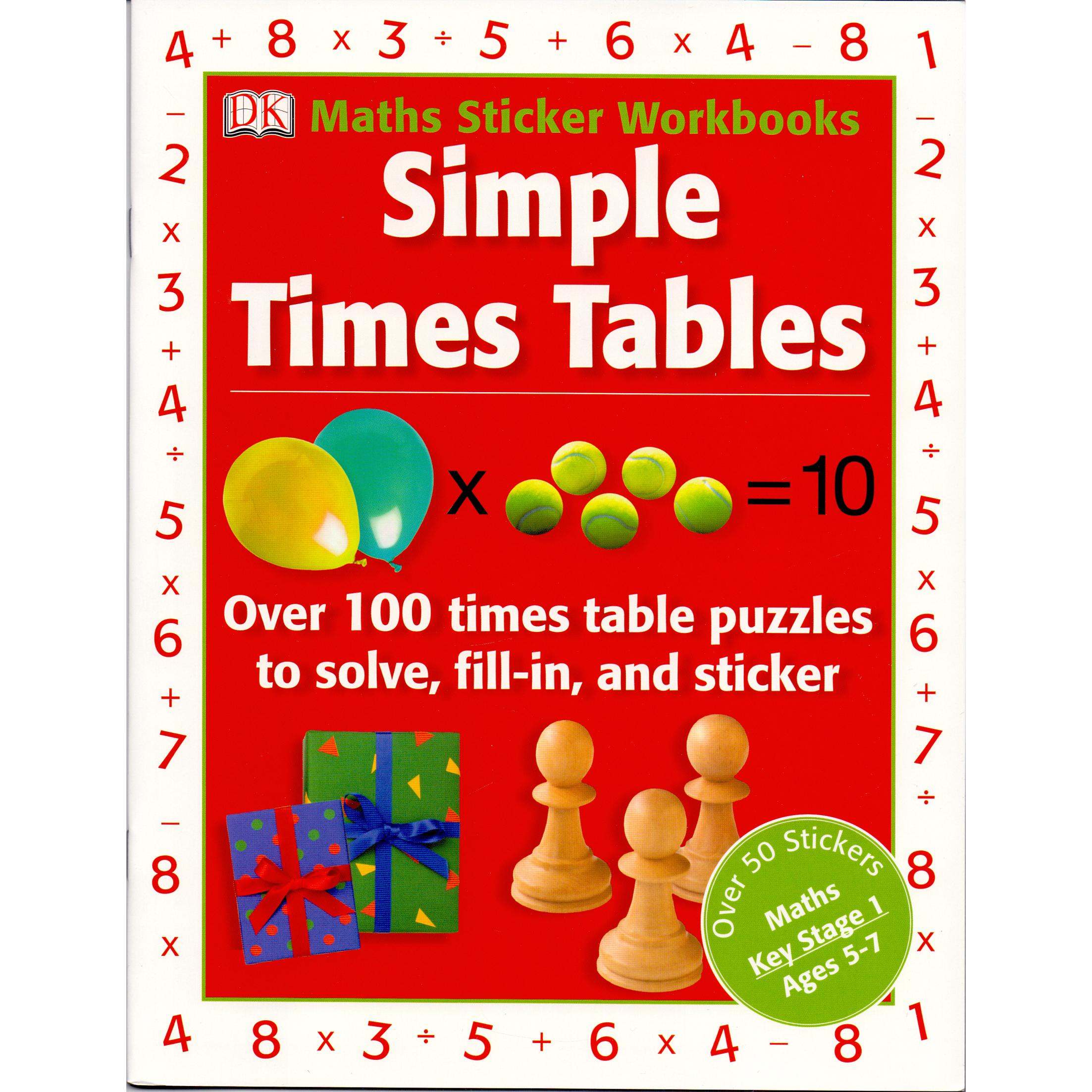 Simple Times Table Maths Sticker Workbooks Staffs Of DK Dorling Simple Times Table Maths Sticker Workbooks Staffs Of DK Dorling