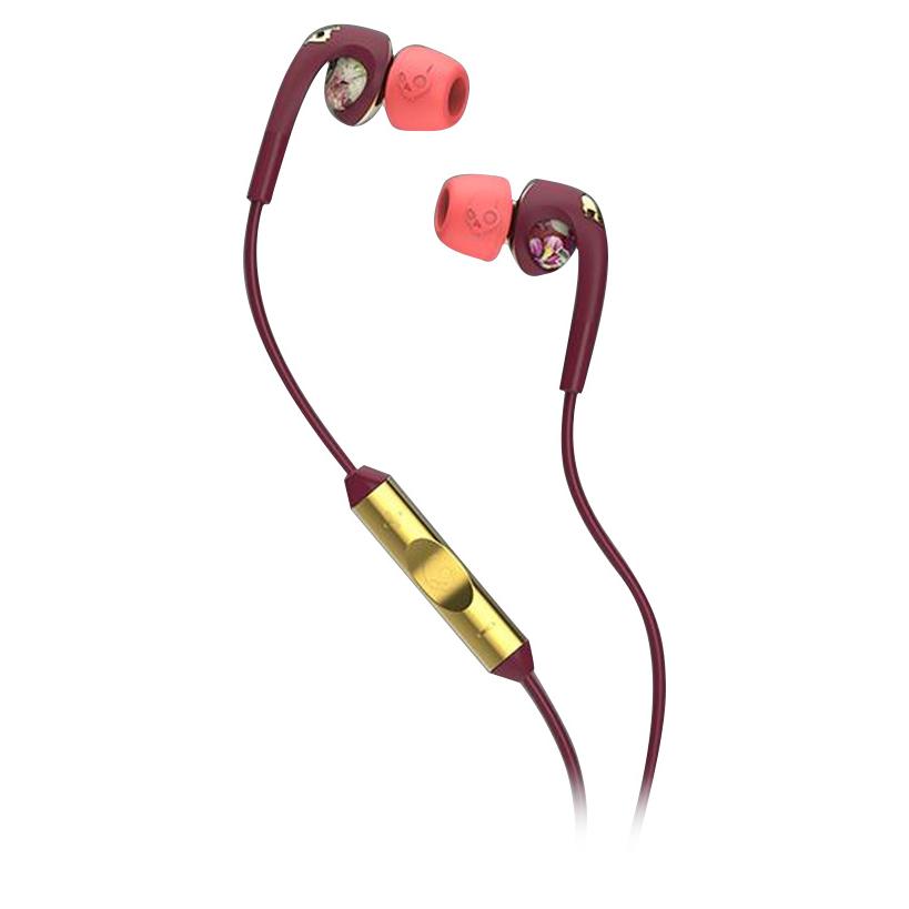 Skullcandy Bombshell Floral In-Ear Earphones Wired Red/Floral/Burgundy ...