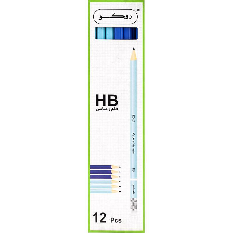 Roco Light/Dark Blue Barrel, Triangle Grip with Eraser Pencil Set ...