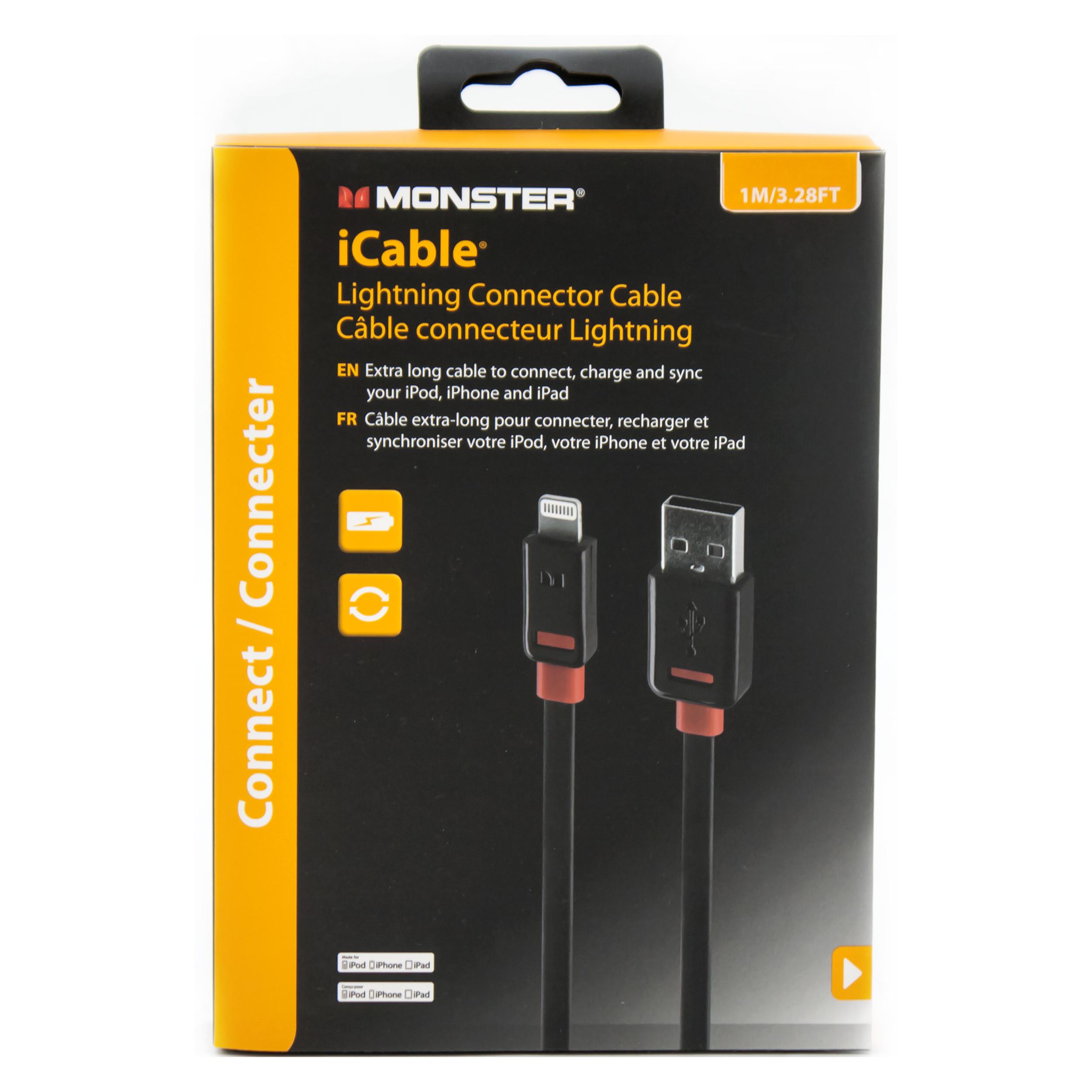 Monster Lightning to USB 2.0 Cable Adapter 1.00 m ( 3.28 ft ) at Jarir ...