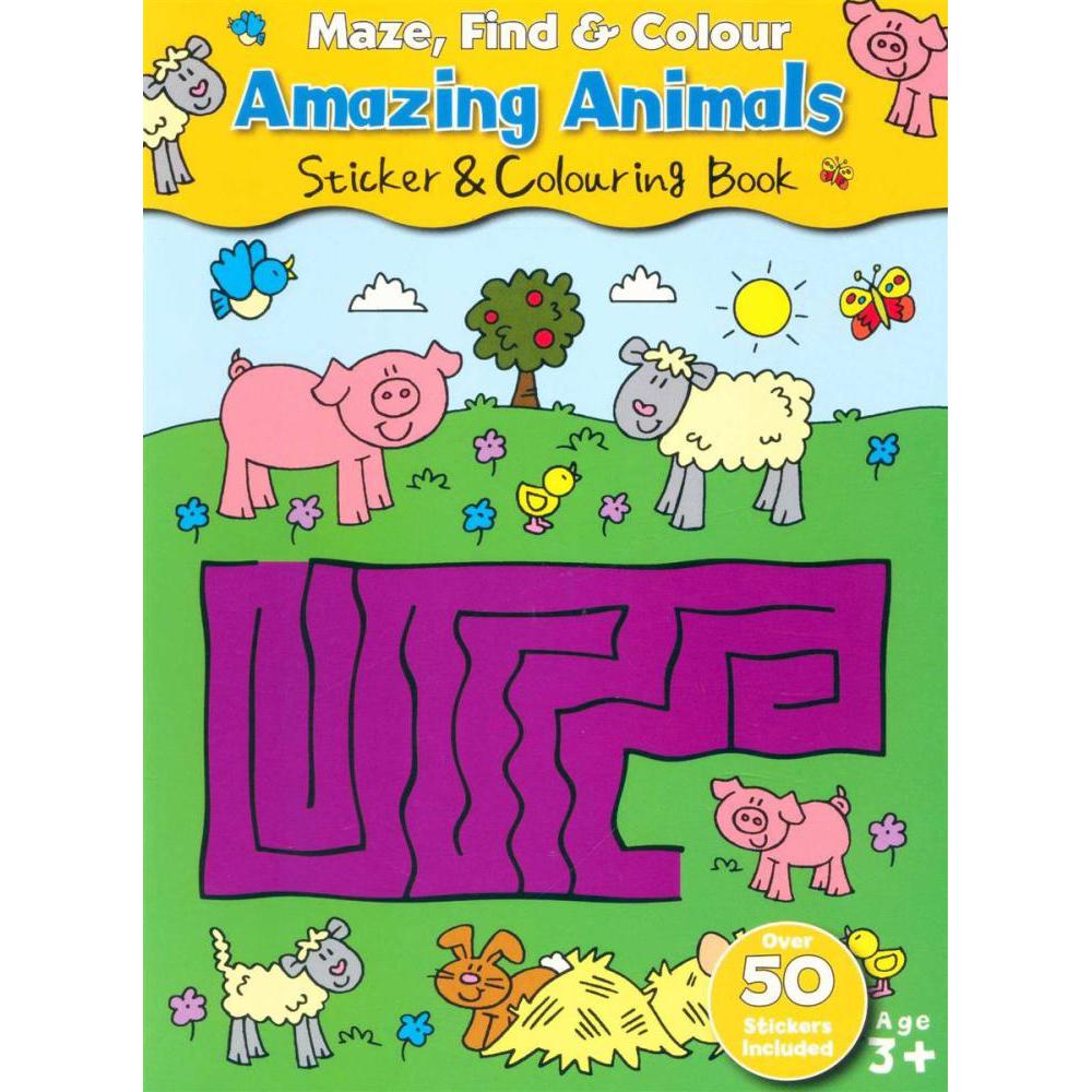Amazing Animals Maze, Find & Colour David Crossley - مكتبة جرير السعودية