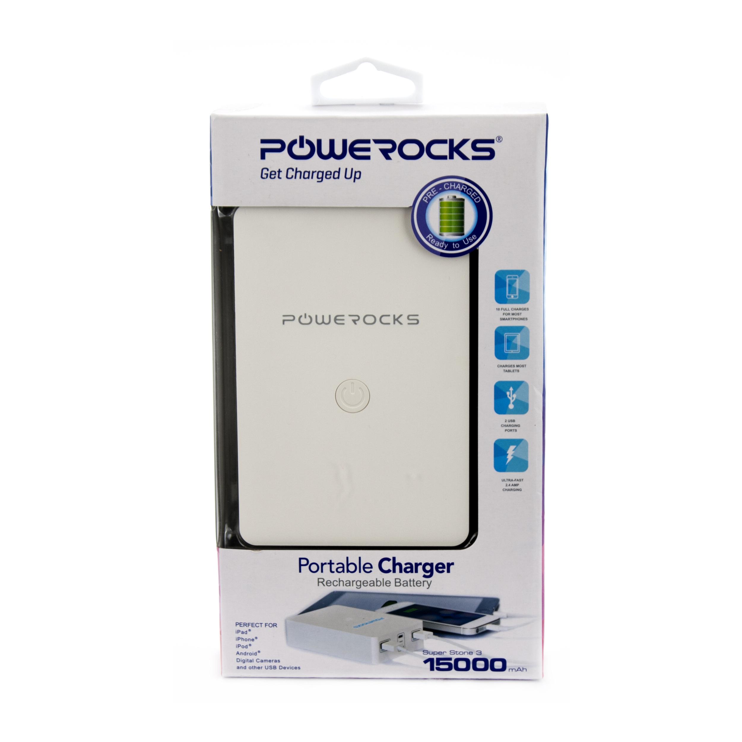 Powerocks Super Stone3 Power Bank Charger 15000 mAh Dual USB - Jarir ...