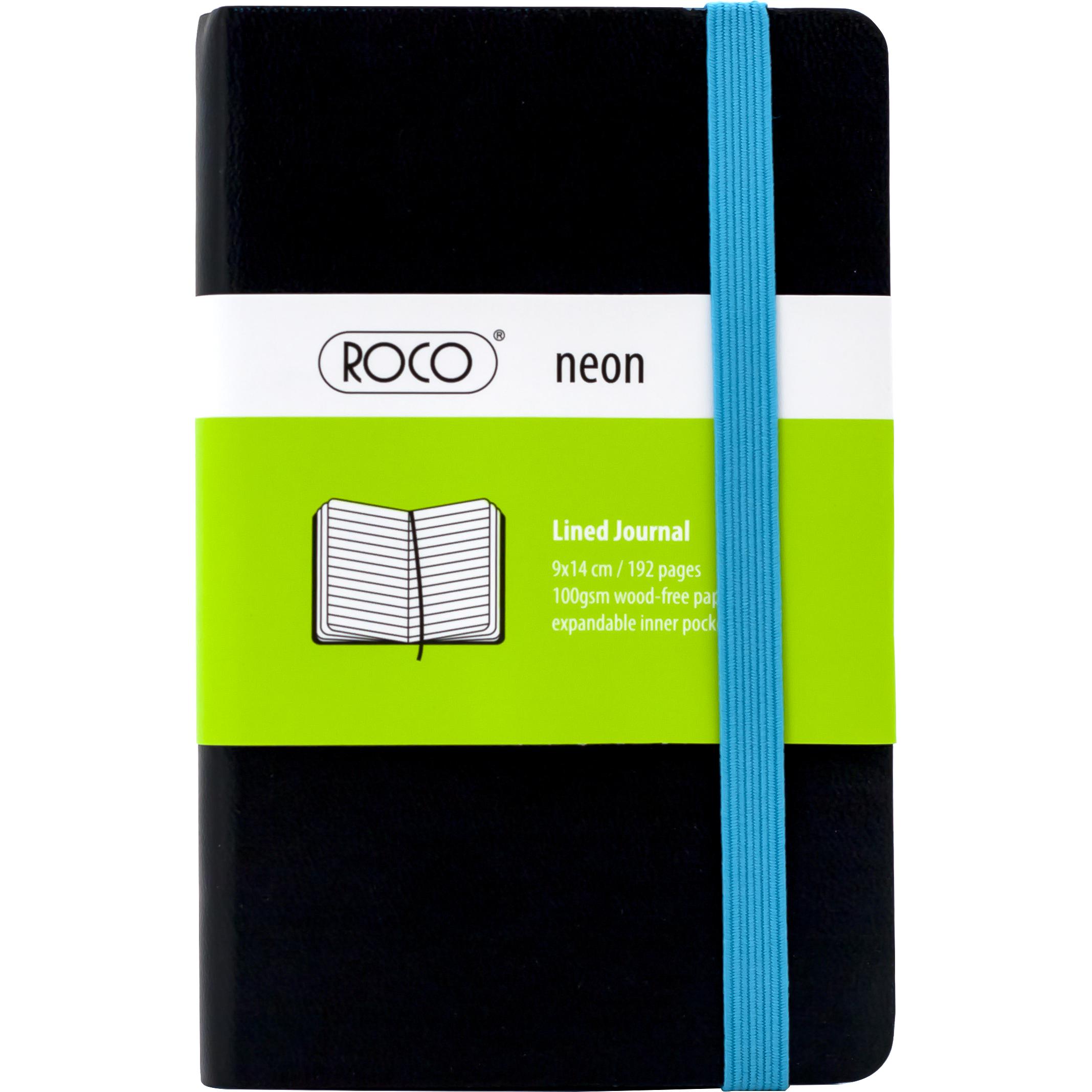 Roco Neon Journal Solid, Elastic Band 9 X 14 cm - Jarir Bookstore KSA