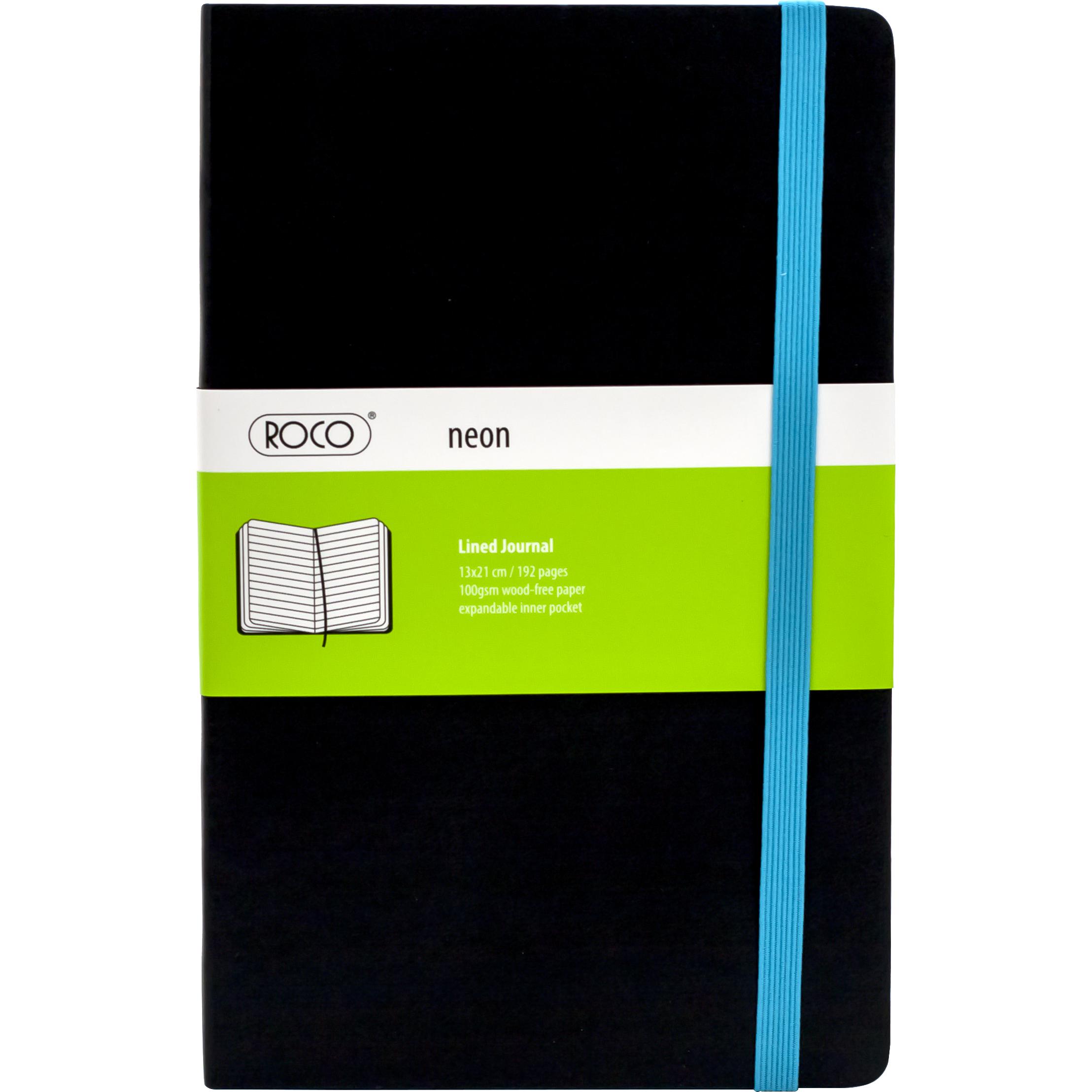 Roco Neon Journal Solid, Elastic Band 13 X 21 cm - Jarir Bookstore KSA