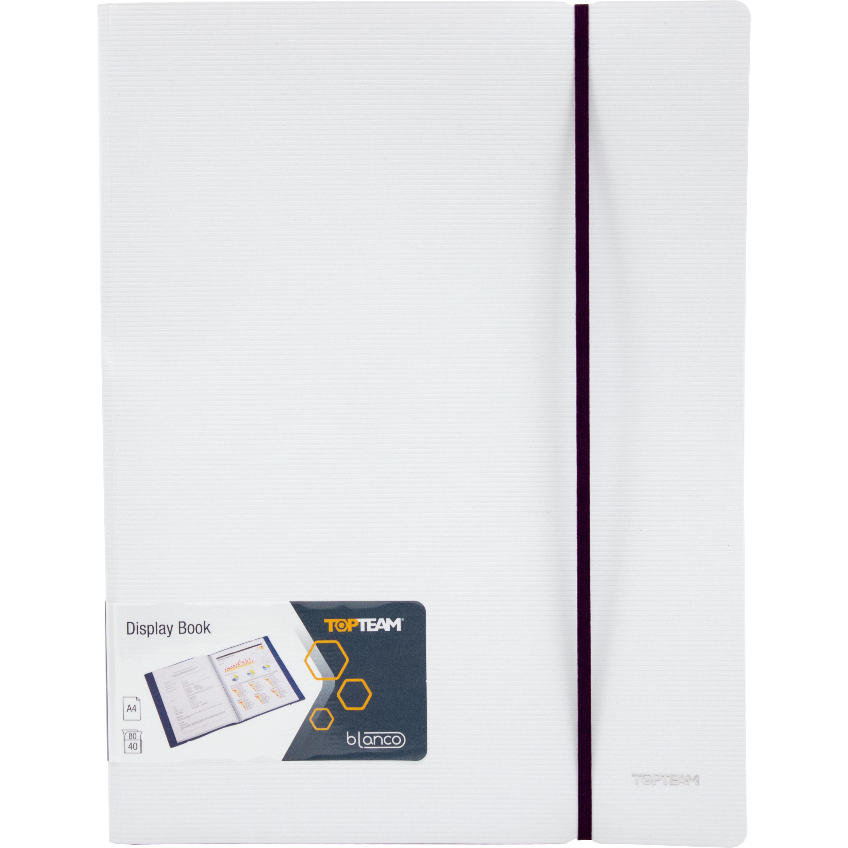 Top Team Display Book, 30 Pocket, A4, Polypropylene, White/Purple price ...