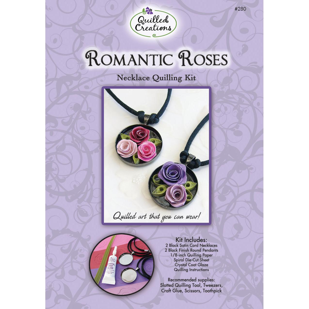 Quilled Creations Romantic Roses Necklace Quilling Kit - Jarir ...