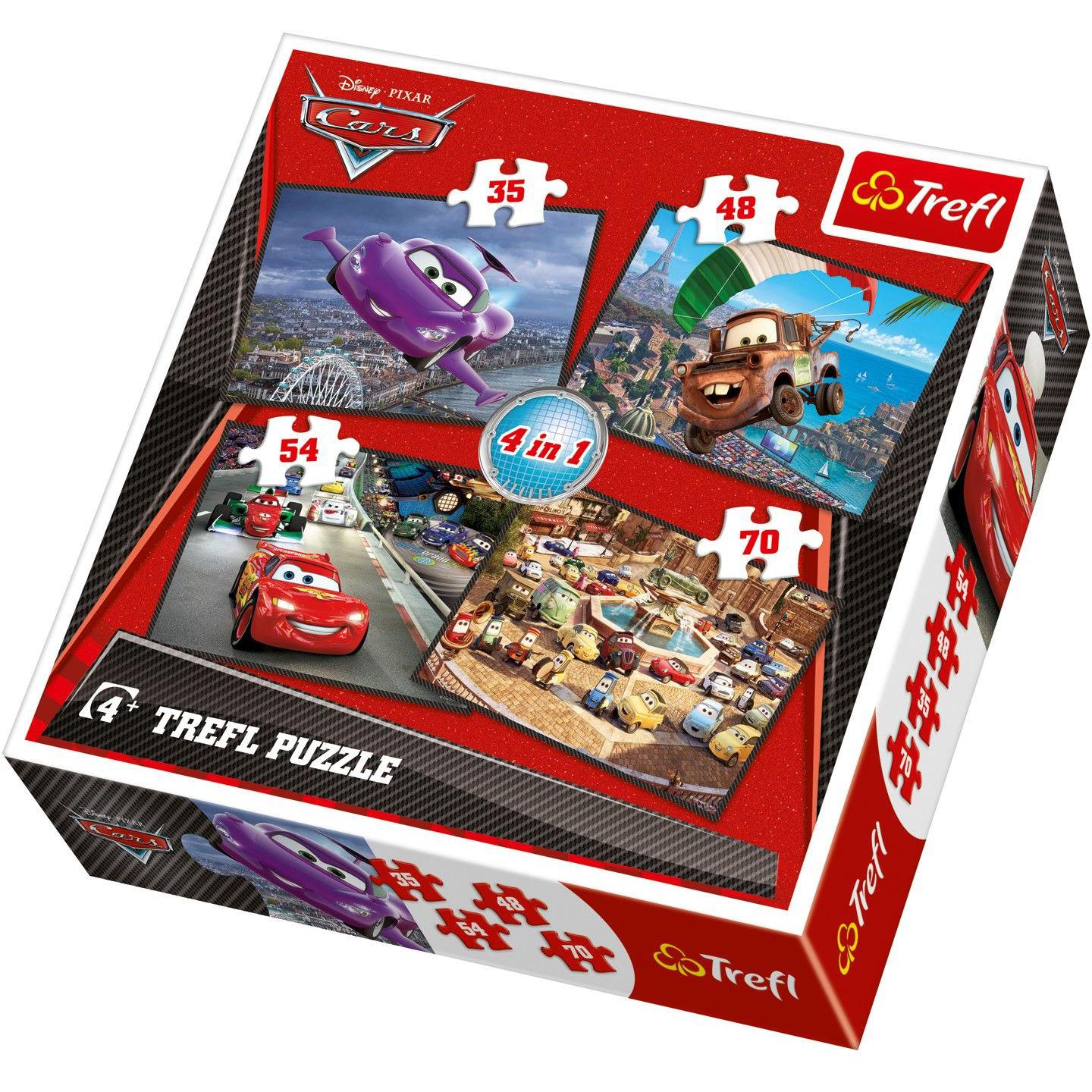 Trefl Disney Cars 4-in-1 Picture Puzzle 207 Pieces - Jarir Bookstore KSA