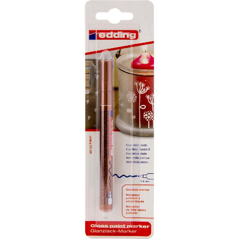 Edding 751 Paint Marker 1 - 2 mm Round Tip Rose Gold - Jarir Bookstore KSA