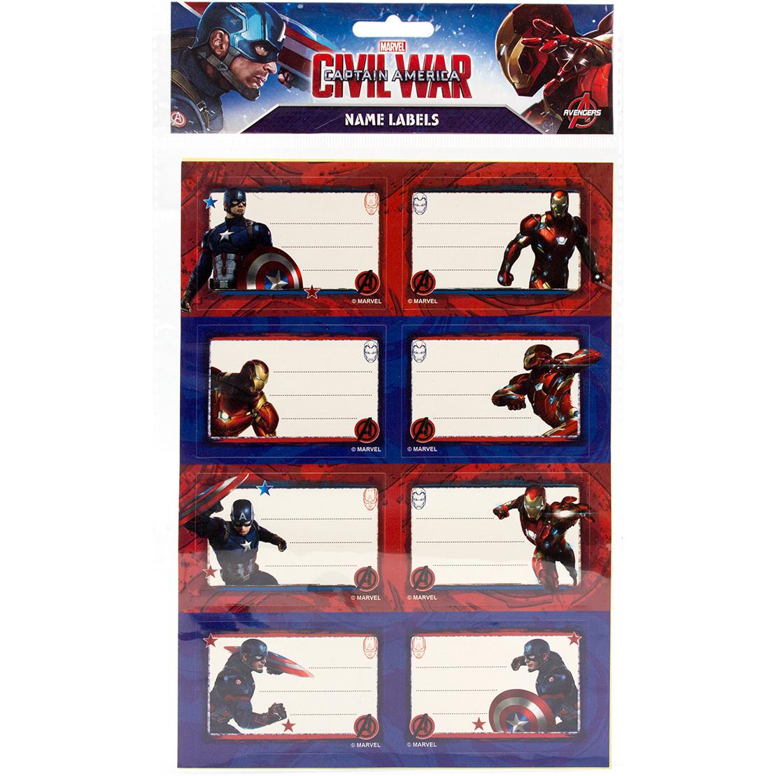 Marvel Avengers Civil War Sticker Label - Jarir Bookstore Qatar