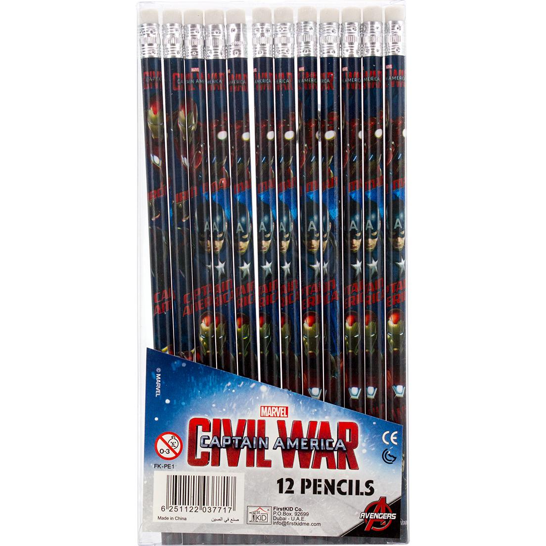 Marvel Avengers Civil War Pencil Set - Jarir Bookstore KSA