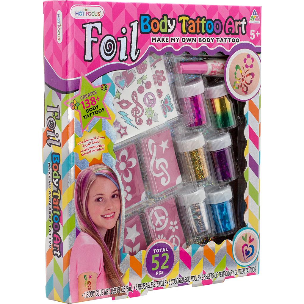 Hot Focus Foil Body Tatoo Art Cosmetics & Fashion Activity Set 6 Years ...