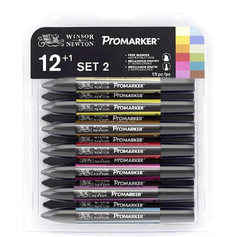 Winsor & Newton ProMarker Set 2 Graphic Art Marker Assorted Color ...