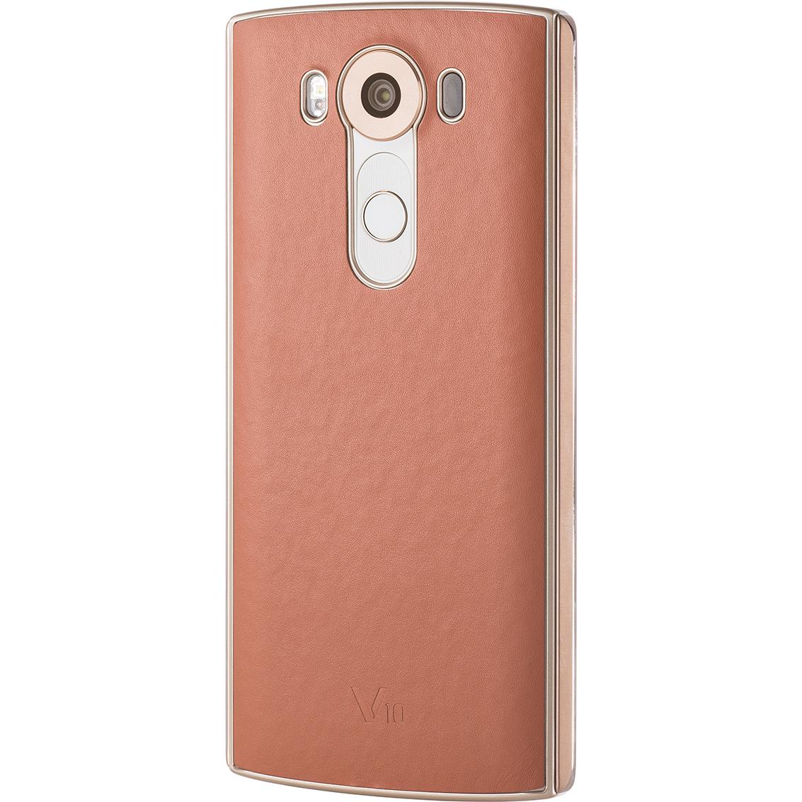 VOIA Skin Shield Leather Back Cover Mobile Case for LG V10 Brown VOIA