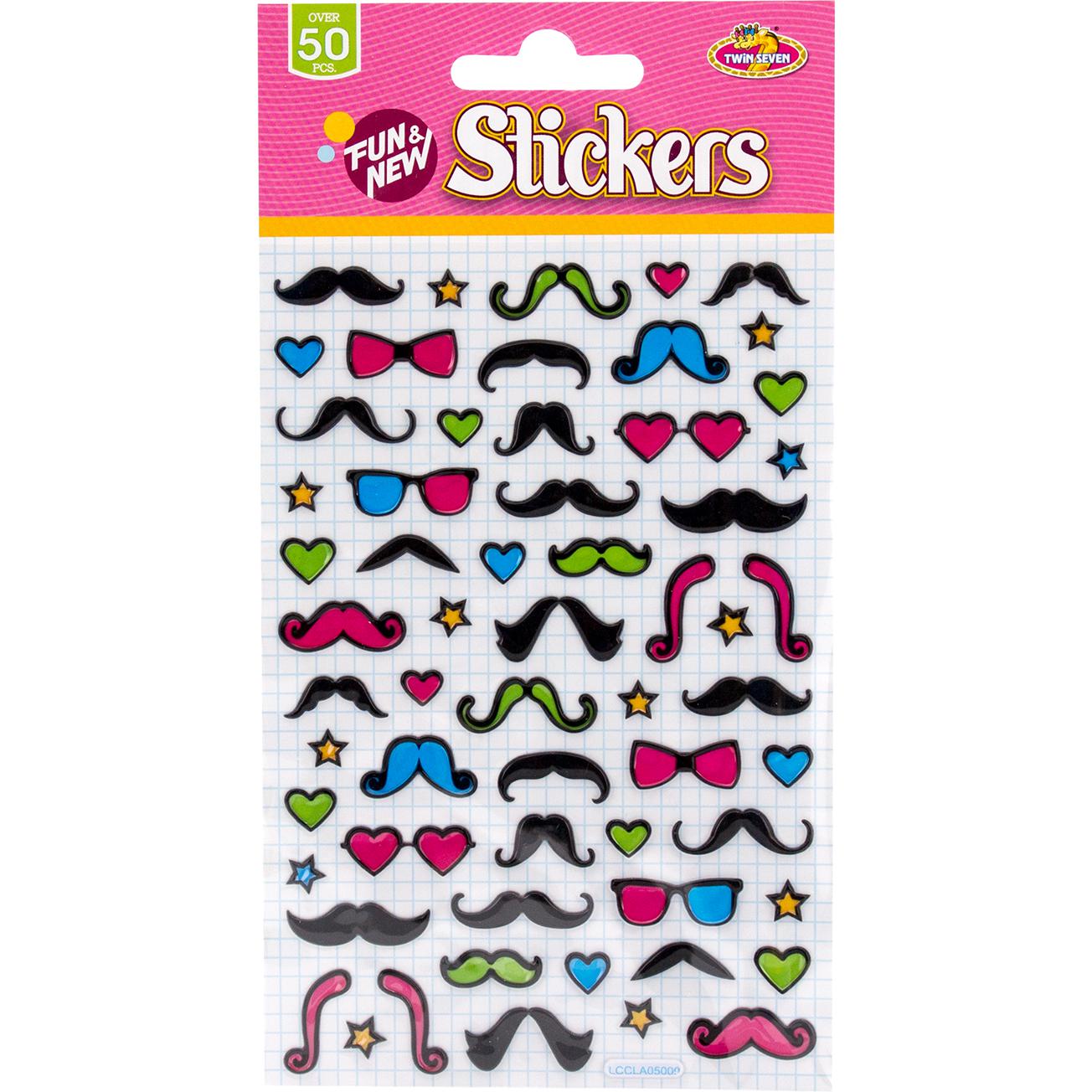 Fun & New Mustache Sticker - Jarir Bookstore KSA