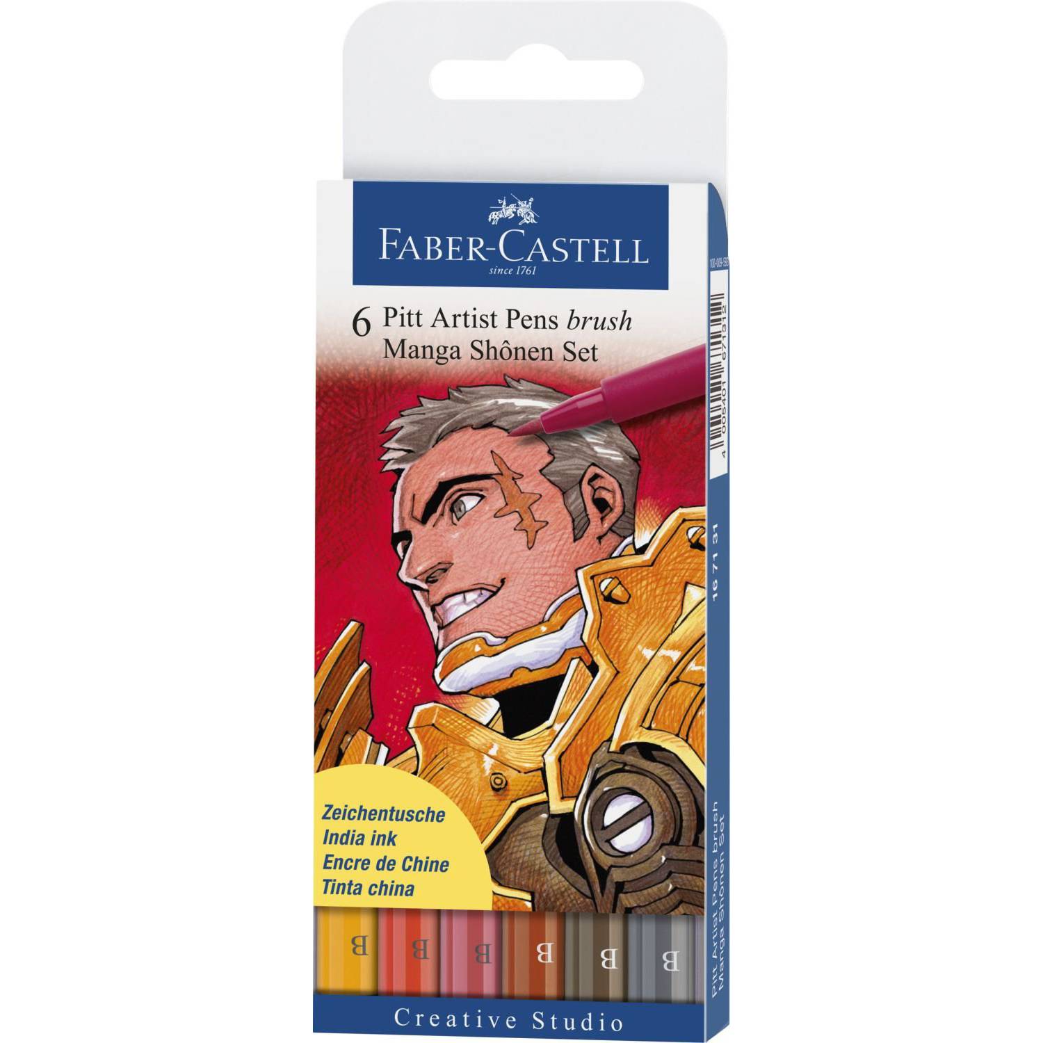 Faber-Castell PITT Artist Manga Shonen Drawing Pen Assorted Ink Color ...