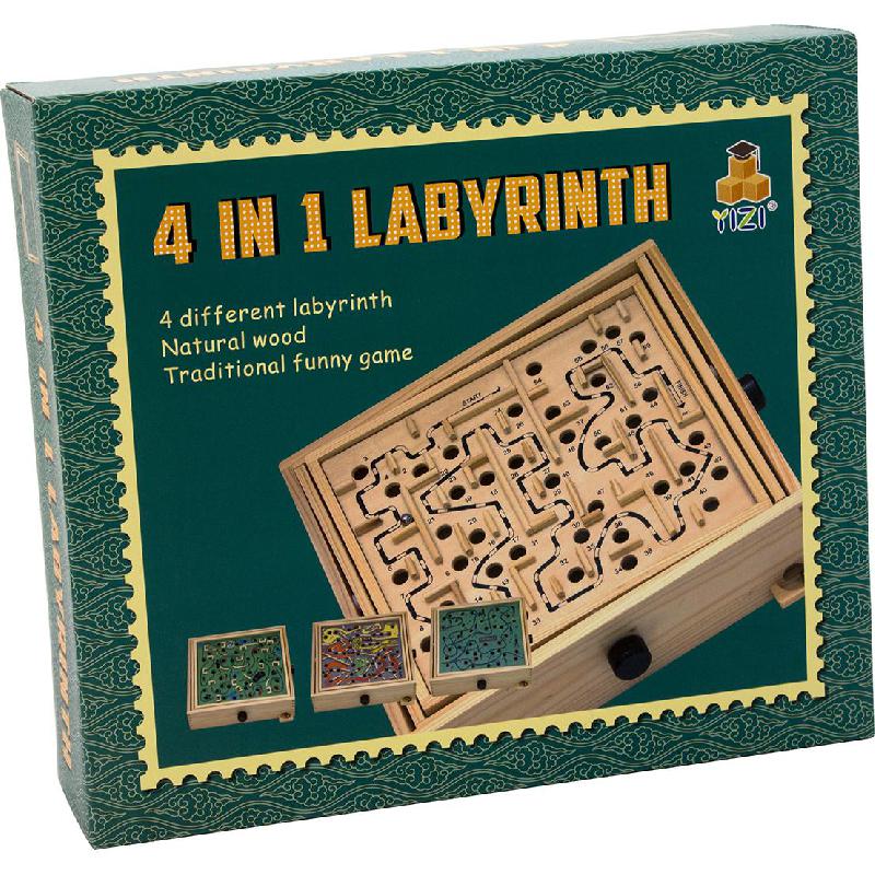 Yizi 4-in-1 Labyrinth, Traditional Fun Game - Jarir Bookstore KSA