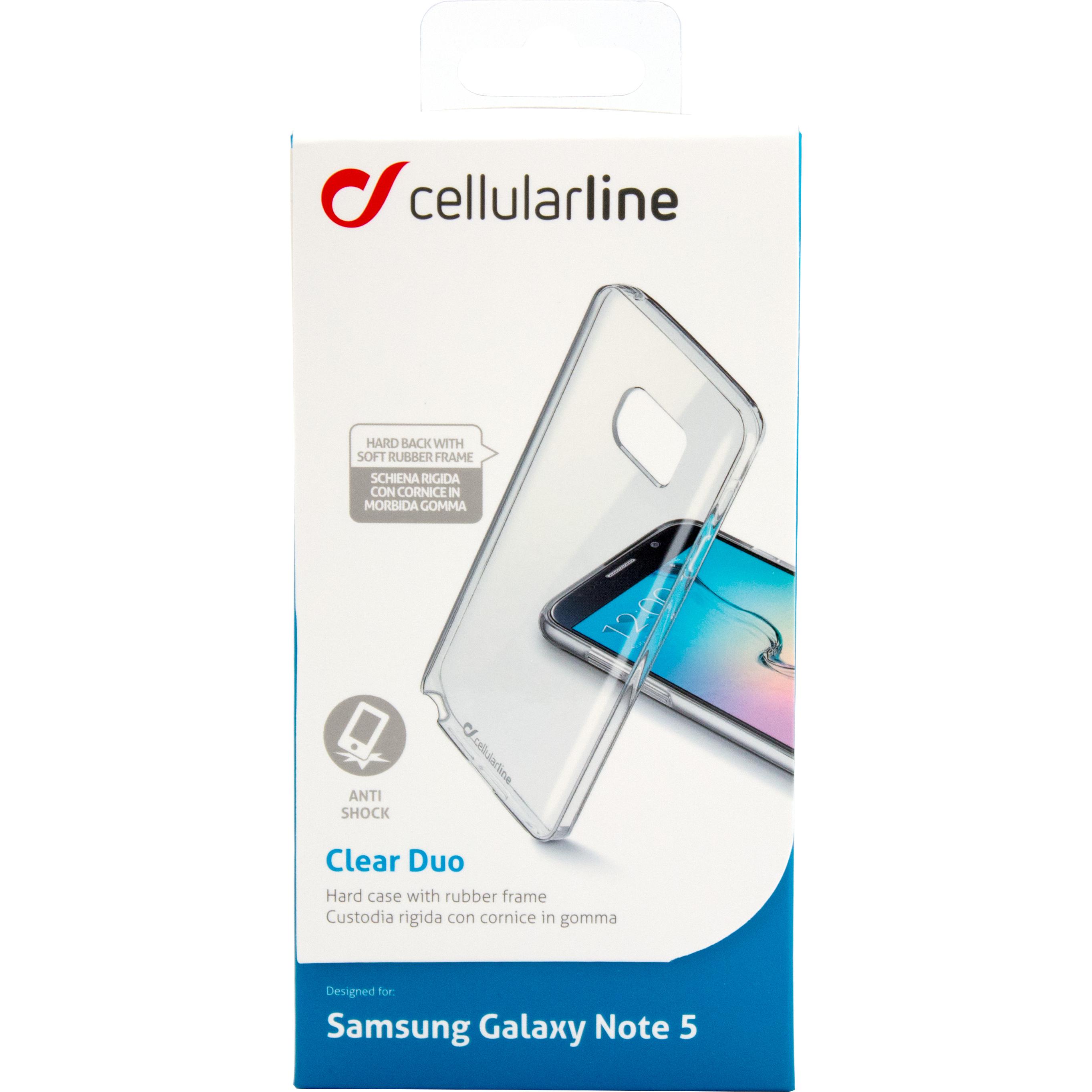 Cellularline Clear Duo Back Cover Mobile Case for (Samsung) Galaxy Note ...