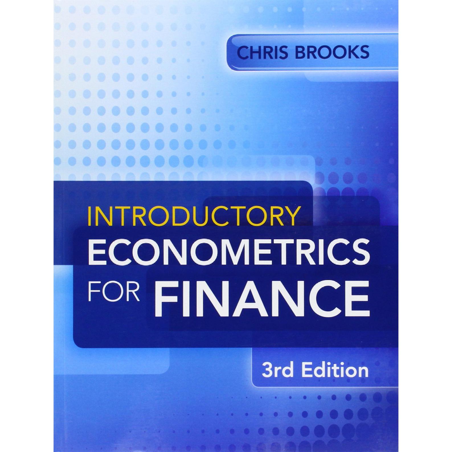Introductory Econometrics for Finance, 3rd Edition Chris Brooks - Jarir ...
