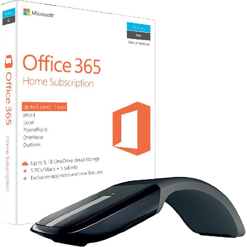 Microsoft Bundle - Office 365 Home + Mouse English 1 User Product Key ...