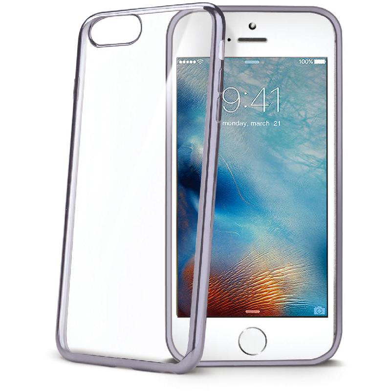 Celly Back Cover Mobile Case for iPhone 7 Silver Celly