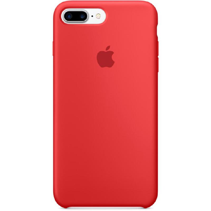 Apple Silicone Back Cover Mobile Case for iPhone 7 Plus (Product) Red Apple