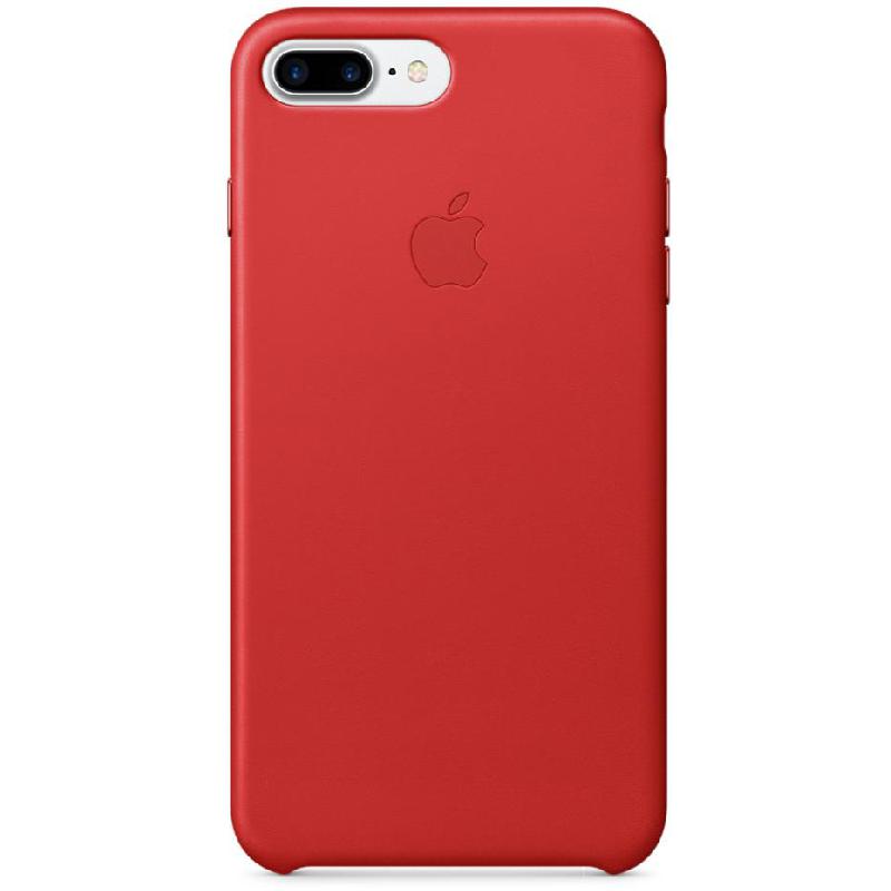 Apple Leather Back Cover Mobile Case for iPhone 7 Plus (Product) Red Apple