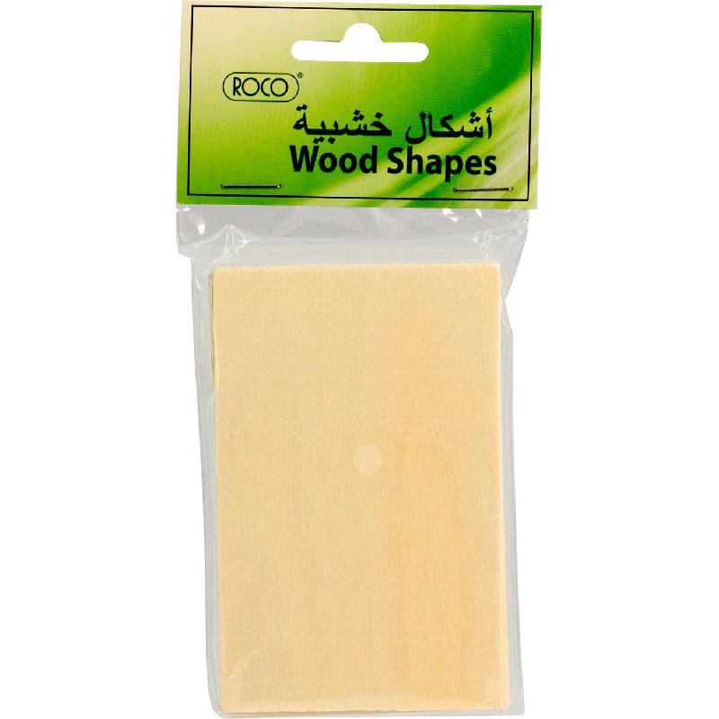 Wooden Shape, Rectangle, Unpainted, 2 mm (5 Pieces), Natural, 6.00 cm ...