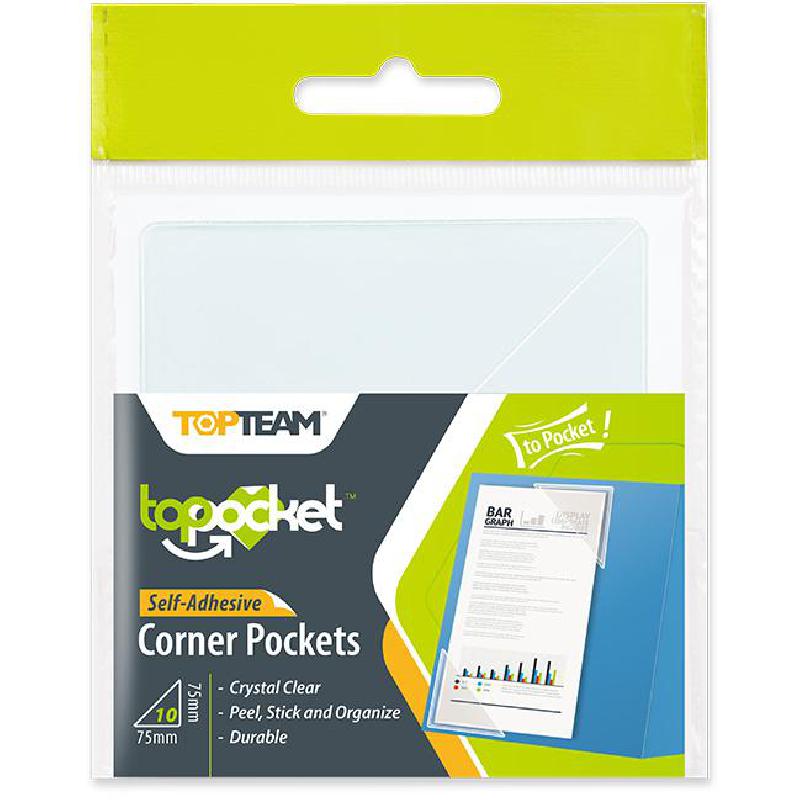 Top Team Self Adhesive Document Holder Corner Pocket - Jarir Bookstore KSA