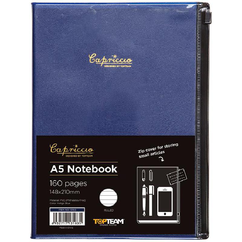 Capriccio Notebook (Page to Page) Zip Cover A5 - Jarir Bookstore KSA
