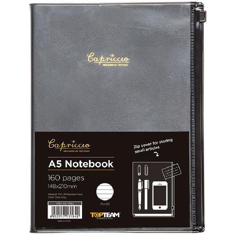 Capriccio Notebook (Page to Page) Zip Cover A5 - Jarir Bookstore KSA