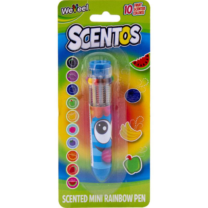 WeVeel Scentos 10-in-1 Scented Mini Rainbow Rollerball Pen Assorted Ink ...