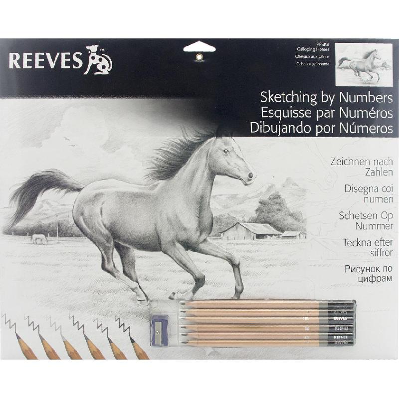 Reeves Sketch by Numbers Galloping Horses Image Arts and Crafts ...