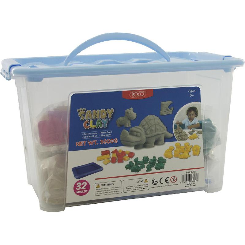 Roco Sandy Clay with Tray, Easy to Mold, Mess Free Activity Sand ...