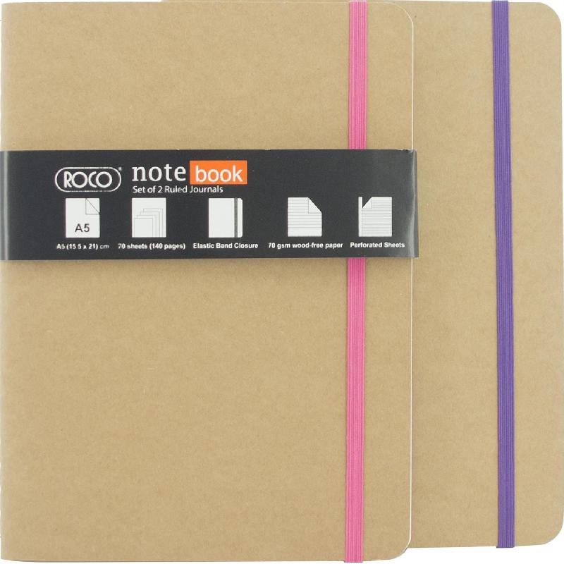 Roco Notebook Solid, Elastic Band A5 - Jarir Bookstore KSA