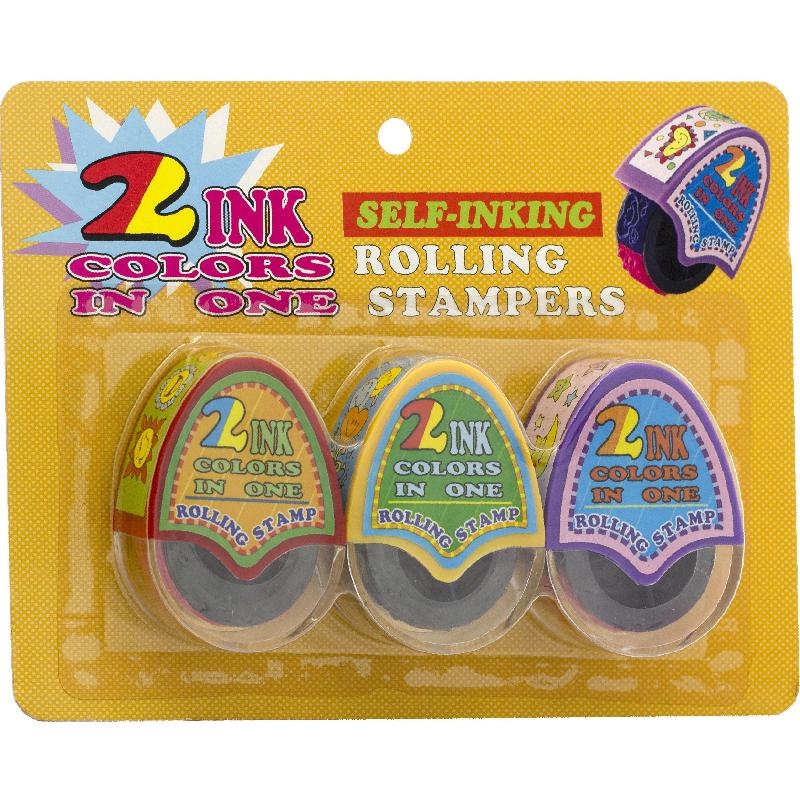 سعر 2 Ink Colors in One, Self-Inking Rolling Stampers فى السعودية ...