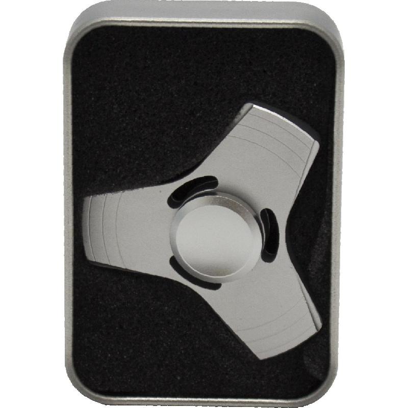 Finger Metallic Fidget Spinner, 3-Axis, Regular Fidget Toy Black ...