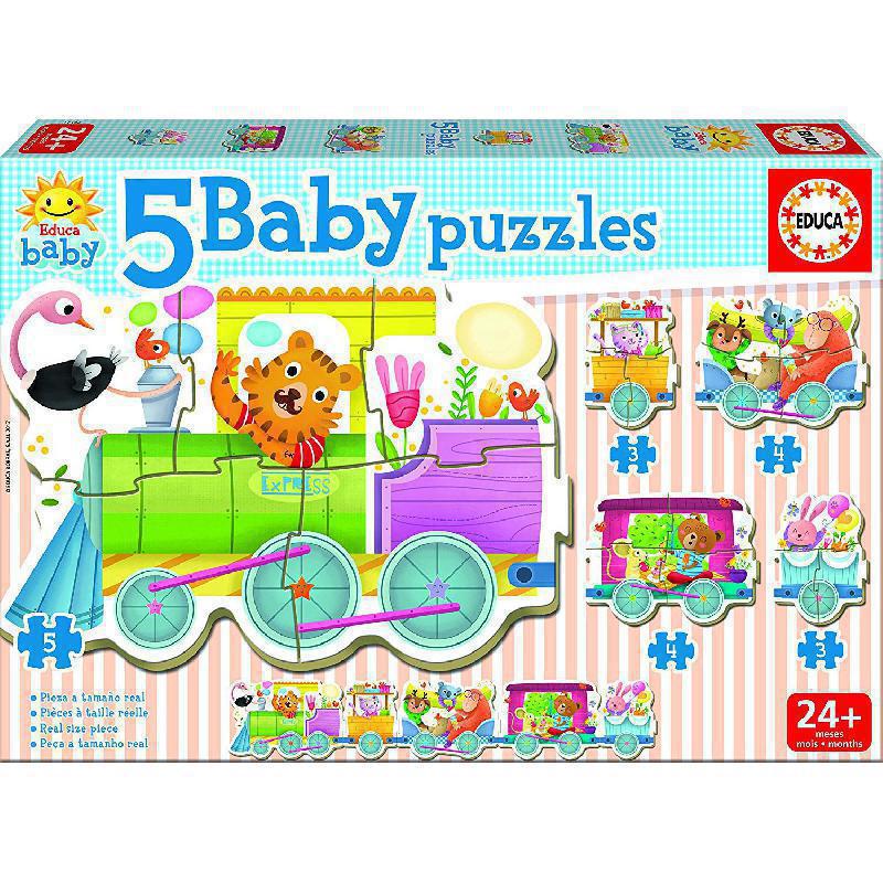 Educa Puzzle Baby Animal Train Picture Puzzle 19 Pieces - Jarir ...