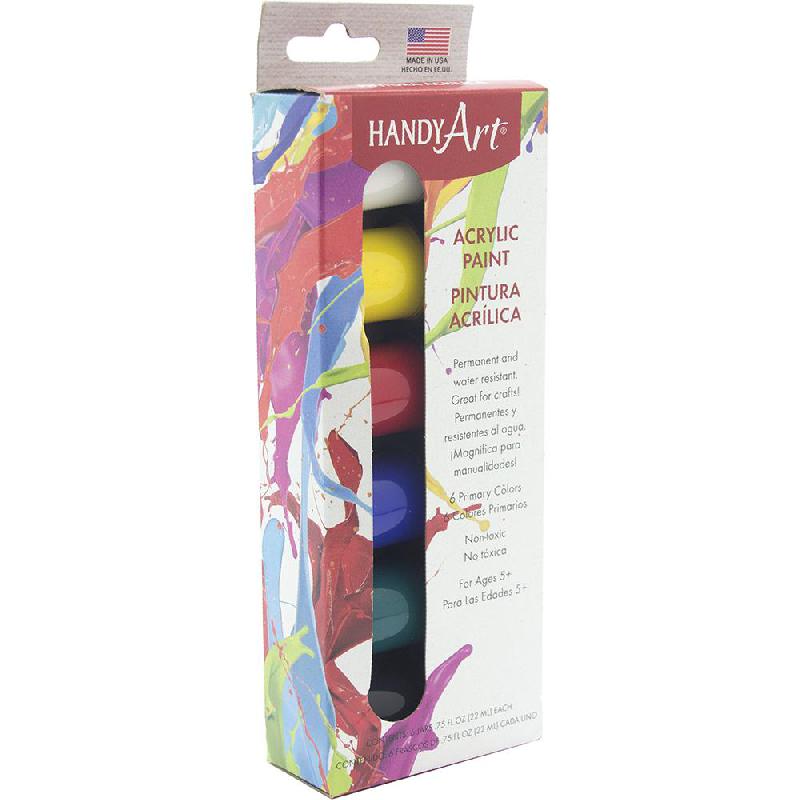 Handy Art Primary Kit Acrylic Color, 6 Colors 22.00 ml ( .77 oz ) price ...