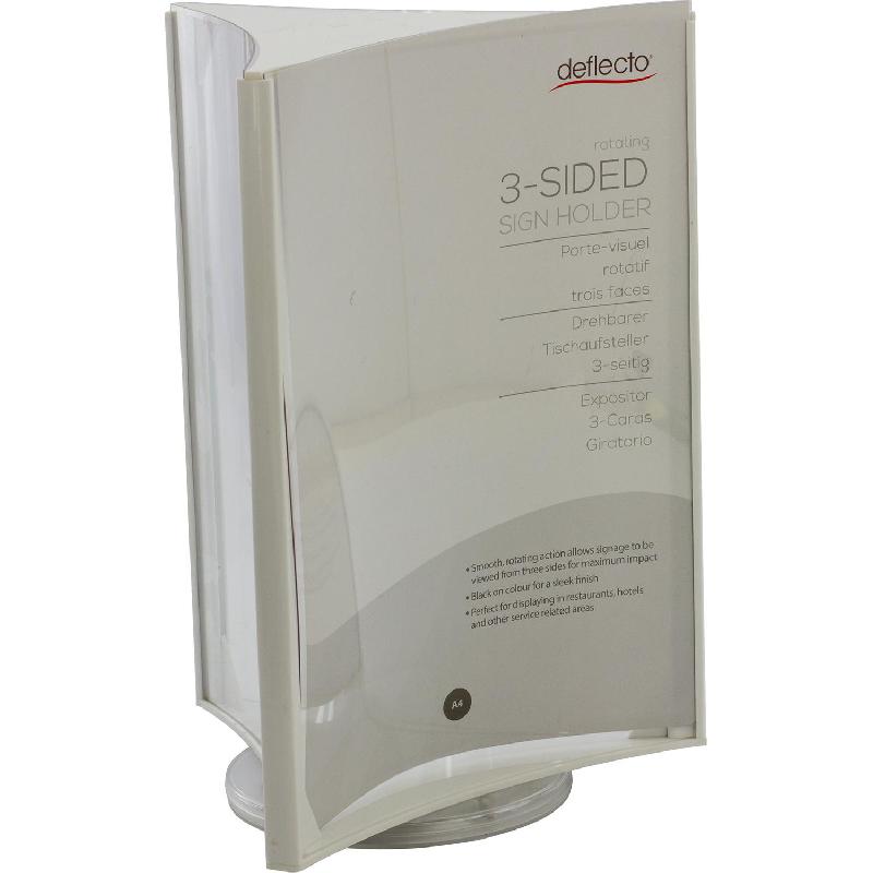 Deflecto 3-Sided Stand-up Sign Holder (Rotating) - Jarir Bookstore KSA