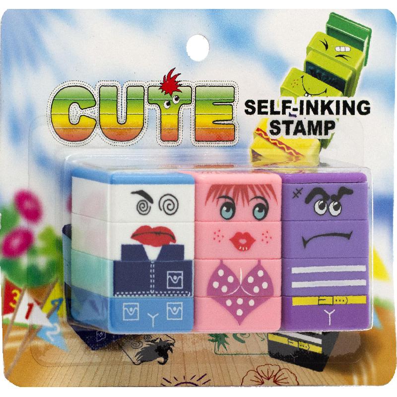 2 Ink Colors in One, Self-Inking Rolling Stampers Stamp Set, Heart ...