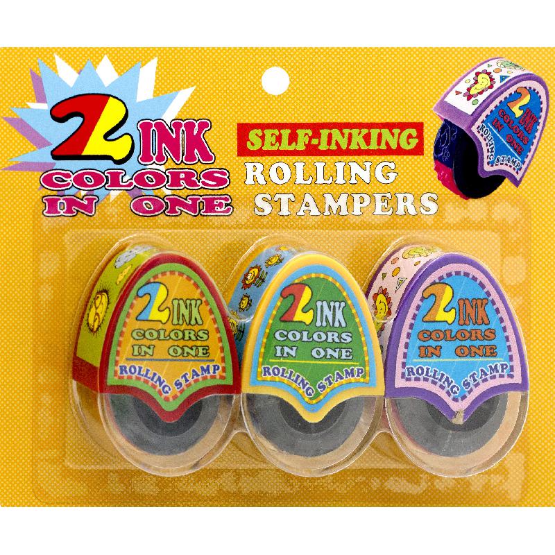 سعر 2 Ink Colors in One, Self-Inking Rolling Stampers 2 فى السعودية ...