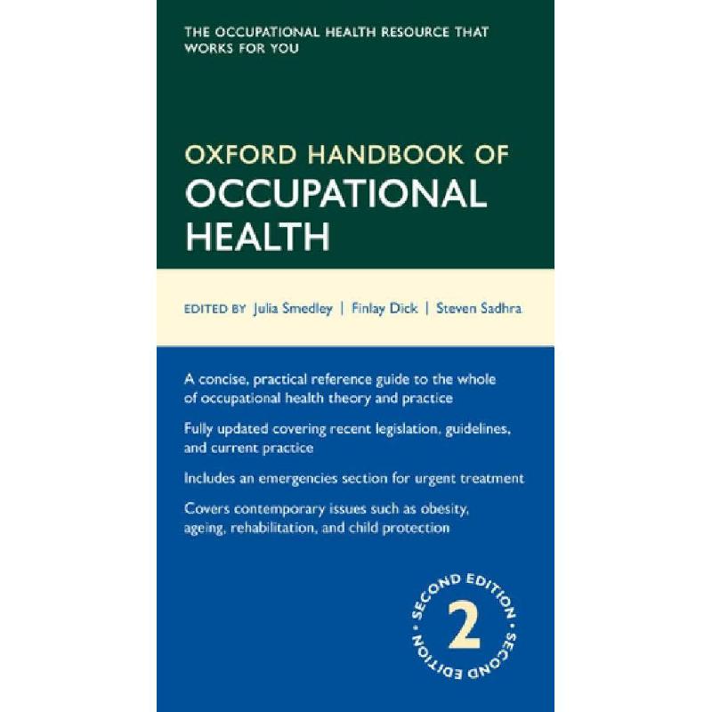 Occupational Health, 2nd Edition Oxford Medical Handbooks Julia Smedley ...