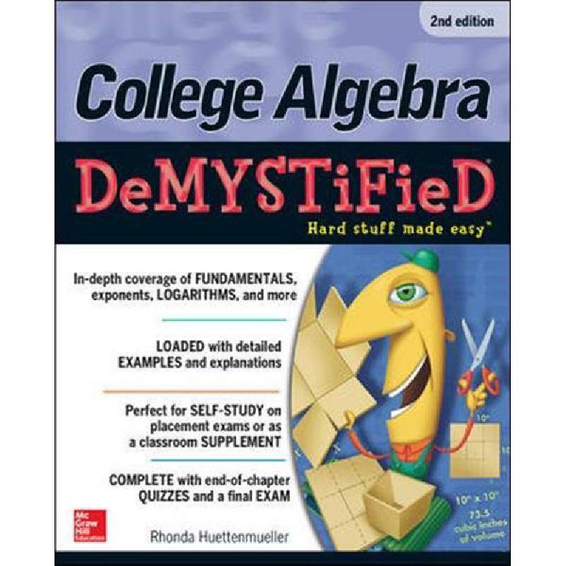 College Algebra, 2nd Edition DeMYSTiFieD Rhonda Huettenmueller في مكتبة ...