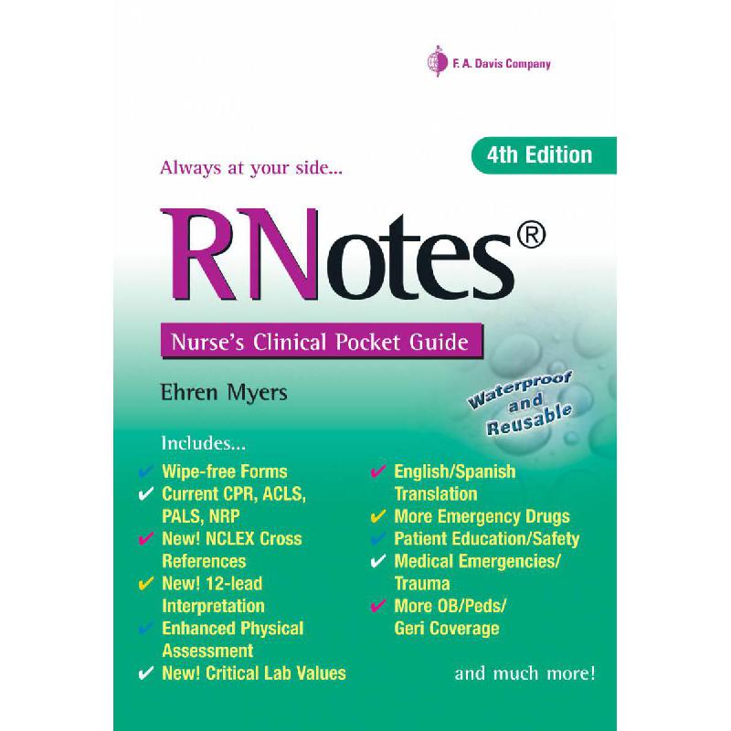 RNotes: Nurse's Clinical Pocket Ehren Myers - مكتبة جرير السعودية